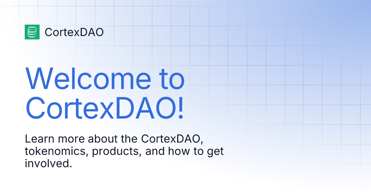 Welcome to CortexDAO! | CortexDAO